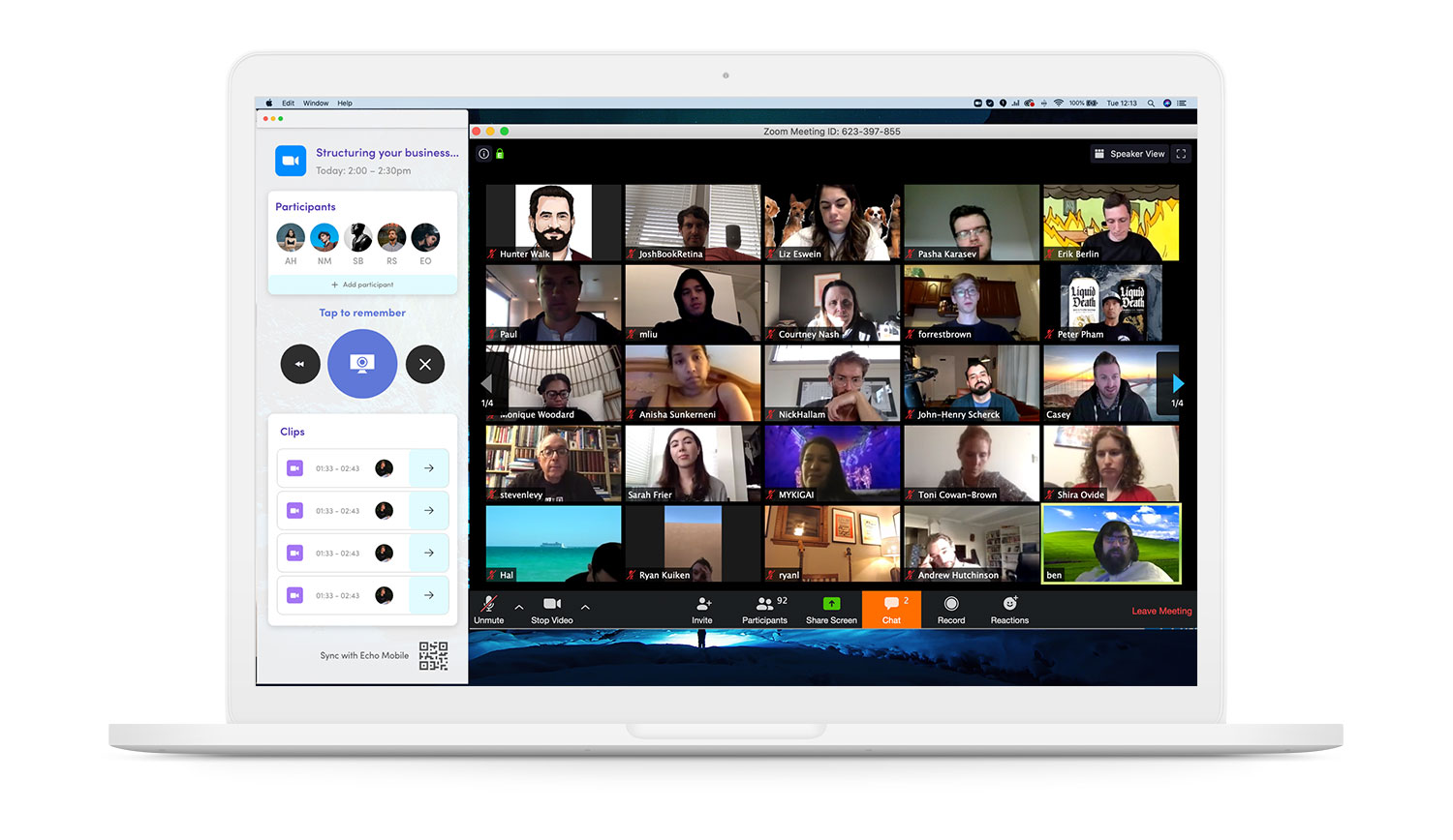 Live transcribe Zoom meetings with Echo