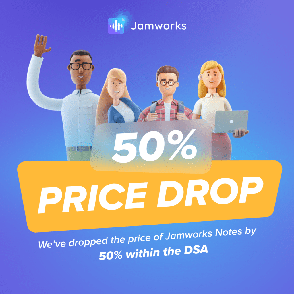 Jamworks Notes: 50% DSA Price Reduction
